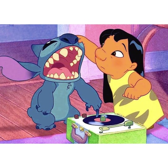 MALOWANIE PO NUMERACH Z RAMĄ Disney Lilo i Stitch Gramofon 50x40 cm ...