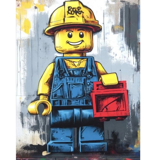 MALOWANIE PO NUMERACH Z RAMĄ Obrazy do malowania - Lego Budowniczy ...