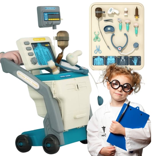 MAŁY LEKARZ DOKTOR ZESTAW Lekarski Na WÓZKU EKG - Inna marka | Sklep ...