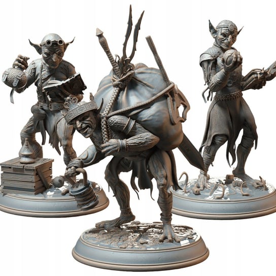 Mana Goblin Trio 3 figurki + podstawa dnd 3D druk 12k mini rpg DM Stash ...
