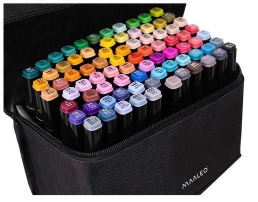 Markery Dwustronne Duży Zestaw W Etui 80 Sztuk - Inna marka | Sklep ...