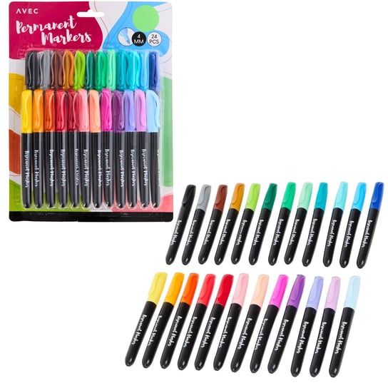 Markery Pisaki Permanentne Trwałe 24Szt. - Avec | Sklep EMPIK.COM