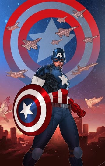 Marvel Kapitan Ameryka Retro Plakat 60x40 cm - Atram | Sklep EMPIK.COM