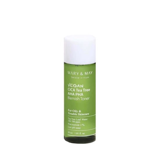 Mary&May (Mini) Vegan CICA Tea Tree AHA PHA Blemish Toner, Tonik do ...