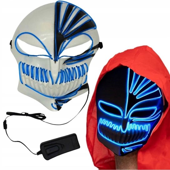Maska Led Świecąca Ledowa Halloween Imprezę Kostium Na Baterie ...