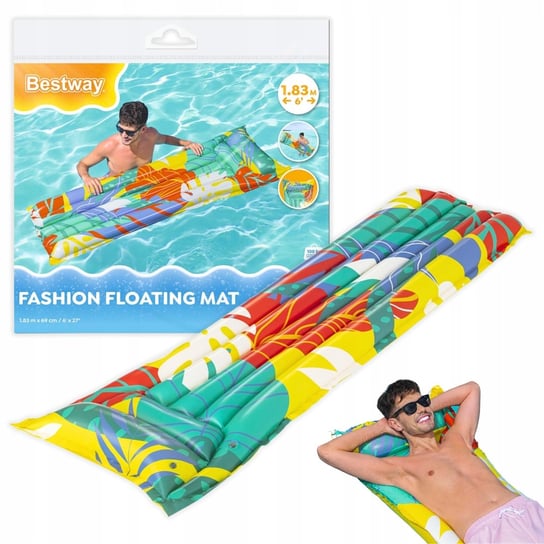Materac Dmuchany Do Pływania Długi Leżak Wodny Plażowy Na Basen BESTWAY ...