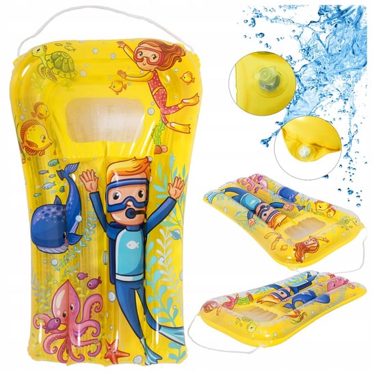 MATERAC DMUCHANY POMPOWANY DO PŁYWANIA DLA DZIECI PLAŻOWY NEMO-YELLOW ...
