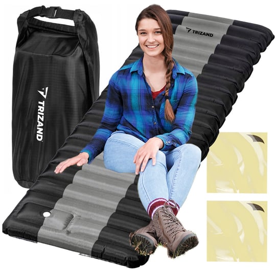 Materac Turystyczny Dmuchany 190x60 z Wbudowaną Pompką D930 - Stator ...