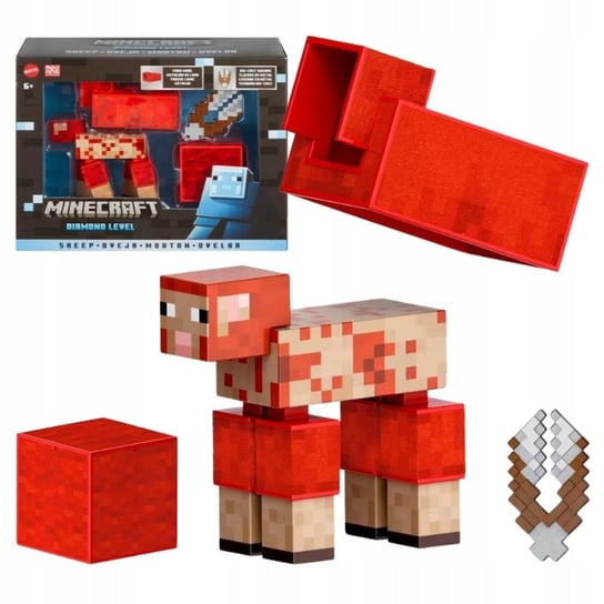 MATTEL MINECRAFT ZESTAW DIAMENTOWY POZIOM OWCA FIGURKA KOLEKCJONERSKA ...