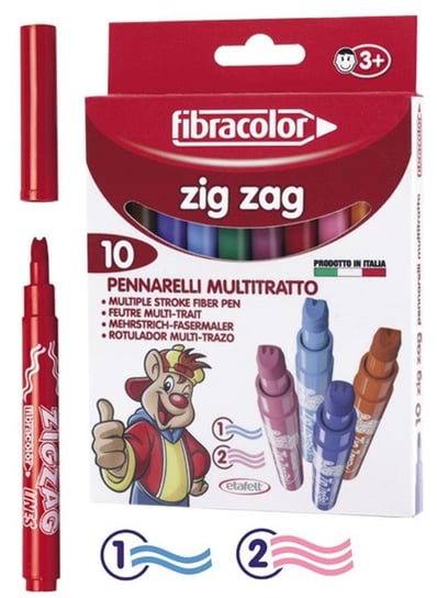Mazaki Pisaki 10kol 3linie Fcol Zig Zag Wb - Fibracolor | Sklep EMPIK.COM