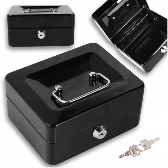 METALOWA KASETKA NA PIENIĄDZE MINI SEJF KLUCZYKOWY KLASYCZNY 11,5x8,5x5 ...