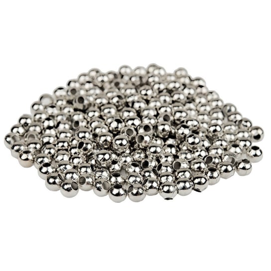 Metalowe koraliki przekładka KULA 3mm 200szt. platyna - RKONIK | Sklep EMPIK.COM