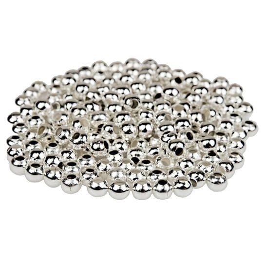 Metalowe koraliki przekładka KULA 3mm 200szt. srebrne - RKONIK | Sklep EMPIK.COM