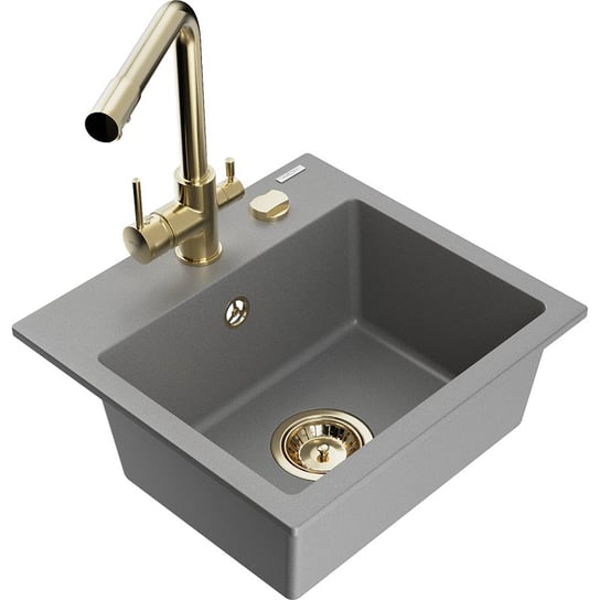 Mexen Milo zlewozmywak granitowy 1-komorowy z baterią kuchenną Duero ...