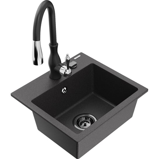 Mexen Milo zlewozmywak granitowy 1-komorowy z baterią kuchenną Savita ...