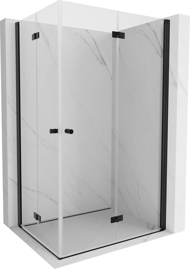 Mexen Mist-F Duo kabina prysznicowa składana prawa 95 x 100 cm, transparent, czarna - 8A6-095L ...