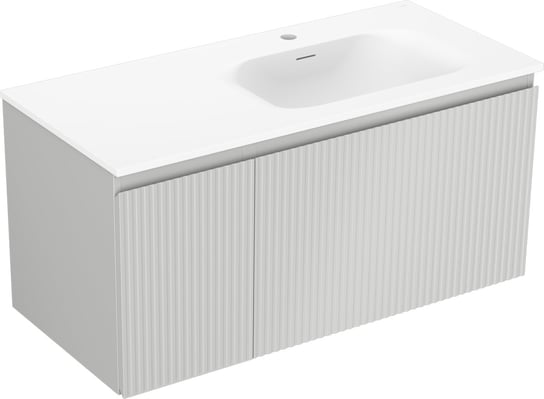 Mexen Rivel szafka łazienkowa 100 cm z umywalką Vela prawą, 1S, 1D ...