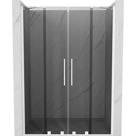 Mexen Velar Duo drzwi prysznicowe rozsuwane 140 cm, grafit, białe - 871 ...