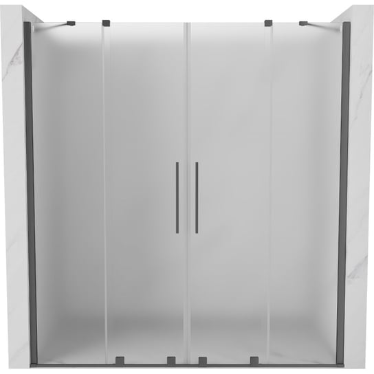 Mexen Velar Duo drzwi prysznicowe rozsuwane 170 cm, szron, gun metal ...