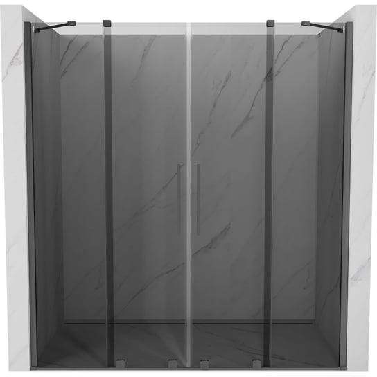 Mexen Velar Duo drzwi prysznicowe rozsuwane 200 cm, grafit, gun metal ...