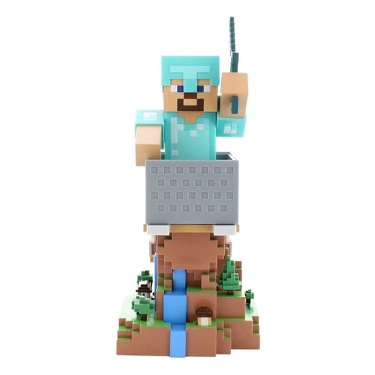 Minecraft Steve in Diamond Armour Cable Guys Controller Holder and Pho ...