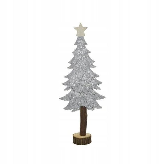 Mini choinka na pniu 40 cm srebrna - Kaemingk | Sklep EMPIK.COM