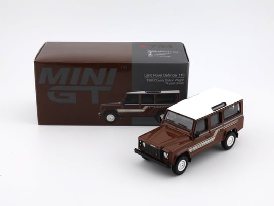 MINI GT Land Rover Defender 110 1985 County Wagon Russet Brown LHD ...