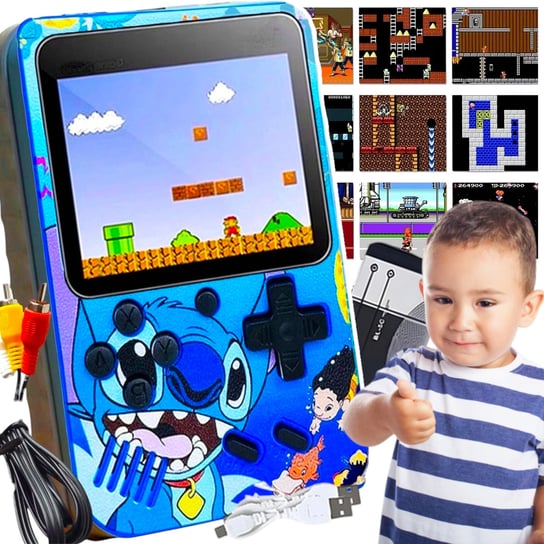 MINI KONSOLA PRZENOŚNA RETRO GAME BOX LILO I STICH GIERKA 400 GIER DO ...
