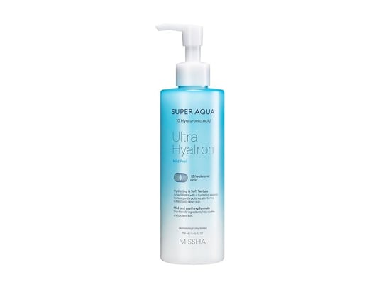 Missha, Super Aqua Ultra Hyalron Mild Peel, Peeling do twarzy, 250 ml ...