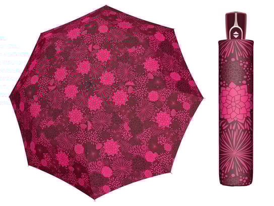 Mocna Automatyczna Damska Parasolka Doppler, Różowa W Kwiaty - Doppler ...