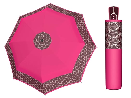Mocna Automatyczna Damska Parasolka Doppler, Różowa Z Kwiatowym ...