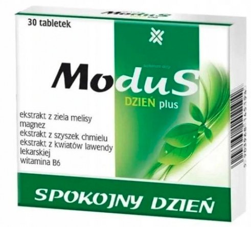 Modus DZIEŃ plus, Spokojny dzień, na uspokojenie, 30 tab. Suplement ...