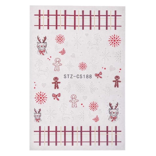 MollyLac, Naklejki do paznokci cienkie samoprzylepne świąteczne STZ ...