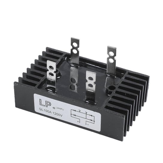 Mostek prostowniczy diodowy 100 A 1200 V 4-pinowy, 1-fazowy, typu QL100 ...