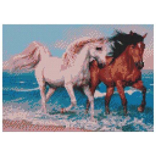Mozaika diamentowa, haft 30x40 Konie Flamingo line - Flamingo Line | Sklep EMPIK.COM