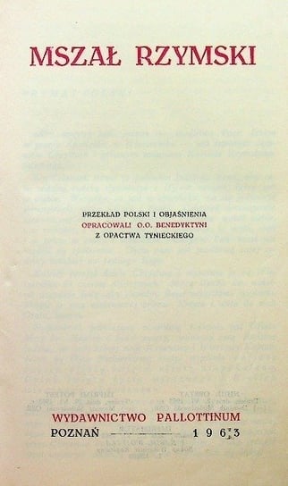 Mszał Rzymski - Opracowanie zbiorowe | Książka w Empik