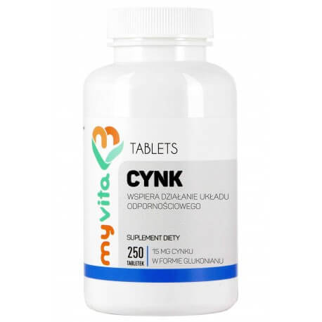 MyVita, Cynk 15 mg, suplement diety, 250 tabletek | Sklep EMPIK.COM
