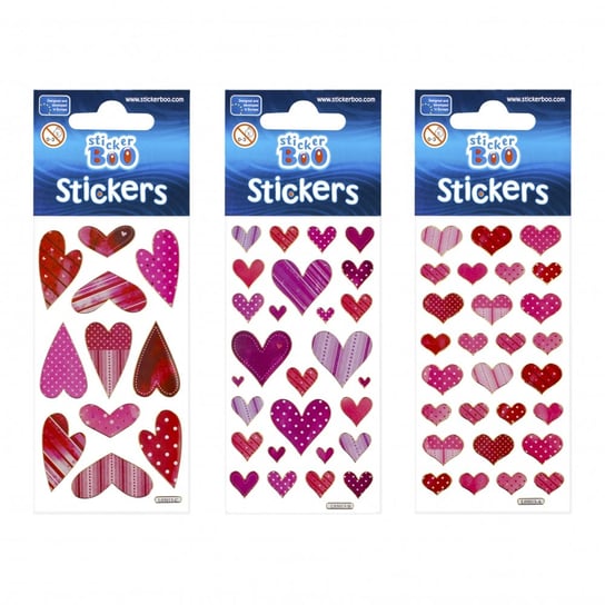 NAKLEJKA 6X18 CM SILVER SERCA II STICKER BOO 101525 - STICKERBOO ...