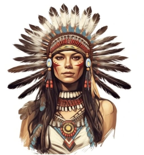 Naklejka na Okno Meble Lustro Ścianę Etui Indianin Pióropusz Apacz - Atram | Moda Sklep EMPIK.COM