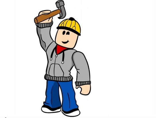 Naklejka na Okno Meble Lustro Ścianę Etui Roblox Budowlaniec - Atram ...