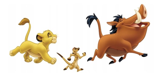 Naklejka na Okno Meble Lustro Ścianę Etui Timon I Pumba Lew - Atram ...