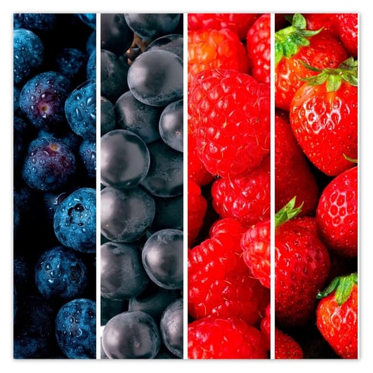 Naklejka ścienna 70x70 Tęczowy owocowy mix - ZeSmakiem | Sklep EMPIK.COM