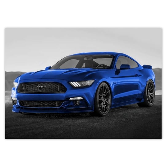 Naklejka ścienna A4 POZIOM Niebieski Ford Mustang - ZeSmakiem | Sklep ...