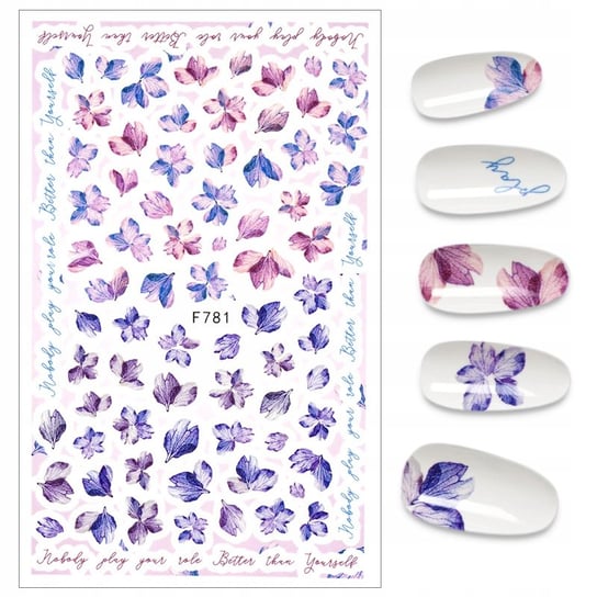Naklejki Do Zdobienia Paznokci Kwiatki Akwarela F-781 | Sklep EMPIK.COM