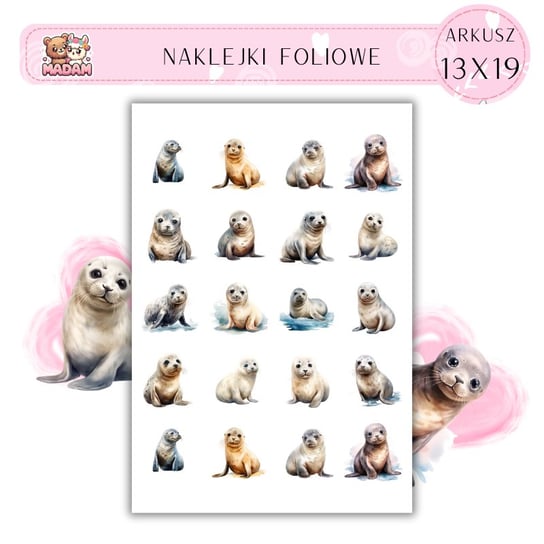 Naklejki Foliowe Foka 13x19, MaDam - Inna marka | Sklep EMPIK.COM