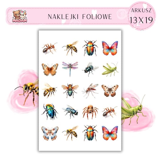 Naklejki Foliowe Owady 13x19, MaDam - Inna marka | Sklep EMPIK.COM