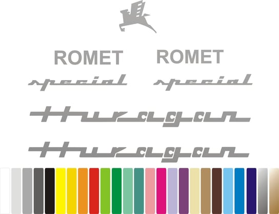 Naklejki HURAGAN SPECIAL ROMET zamienniki na rower ROMET zestaw 147-2R - YESS-naklejki | Sport ...
