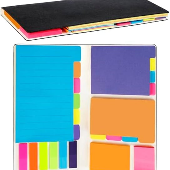 Naklejki indeksowe, fluorescencyjne notatki samoprzylepne, mocny notes ...