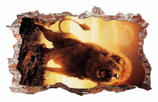 Naklejki na ścianę Lew Afryka Krajobraz fototapeta 3D Dziura 70x46 cm ...