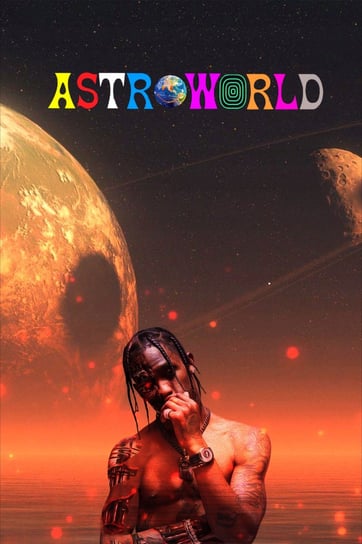 Naklejki na ścianę Poster Travis Scott Astroworld 90x60 cm - Atram ...
